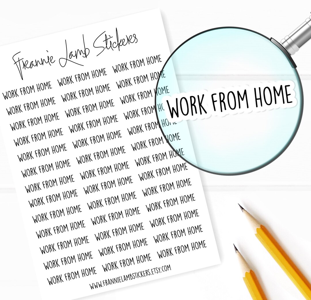 Work From Home Stickers, 52 Stickers/labels, Stickers for Planner ...