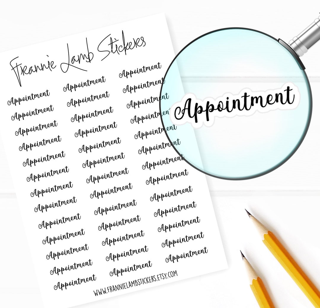 Appointment Planner Stickers, 39 Labels for Planners, Calendars and ...