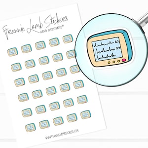 Vitals Signs Monitor Stickers (1/2" Each), Medical Stickers for ...