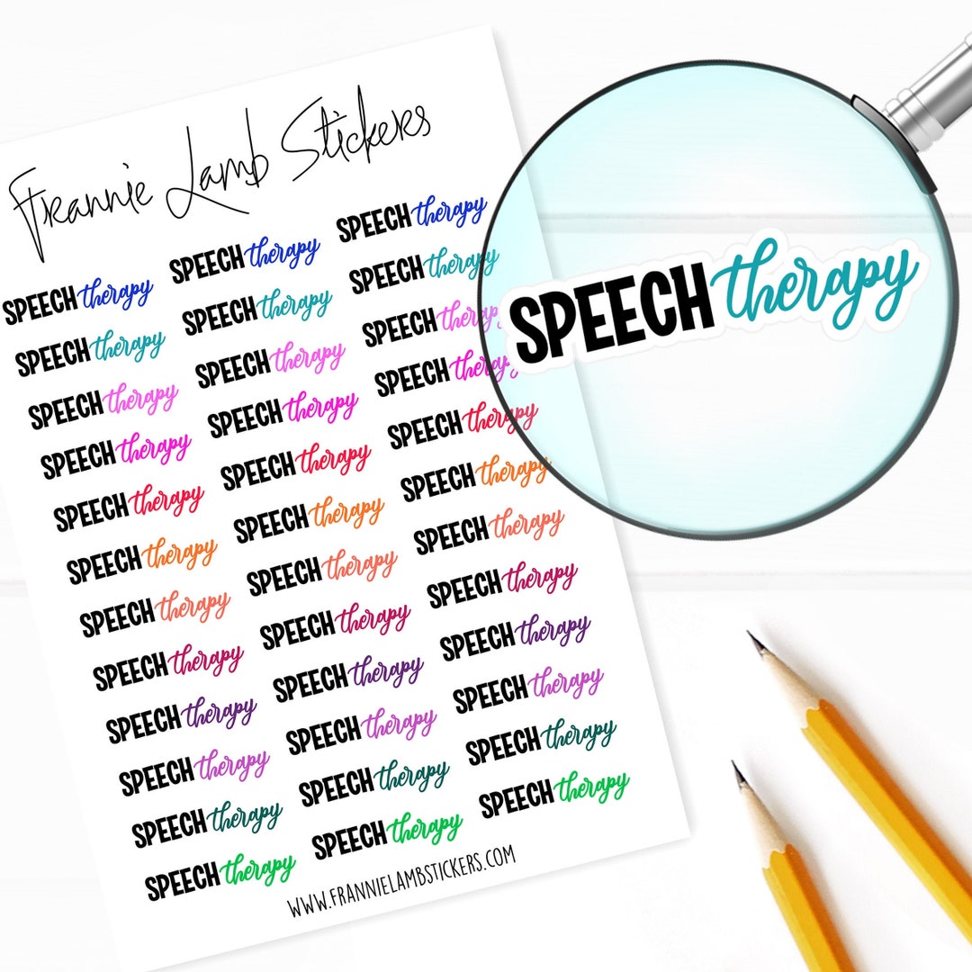 Speech Therapy Planner Stickers, 36 Labels for Planners, Calendars and ...