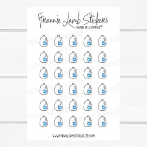 Water Gallon Stickers (1/2" Each), Planner Stickers, Water Stickers for ...