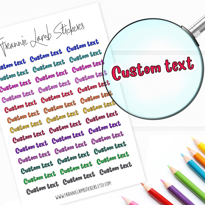 Custom Text Metal Labels - Etsy