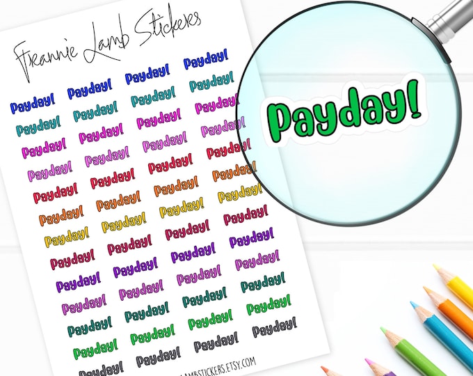 Payday Stickers/labels for Planners Calendars & Folders - Etsy