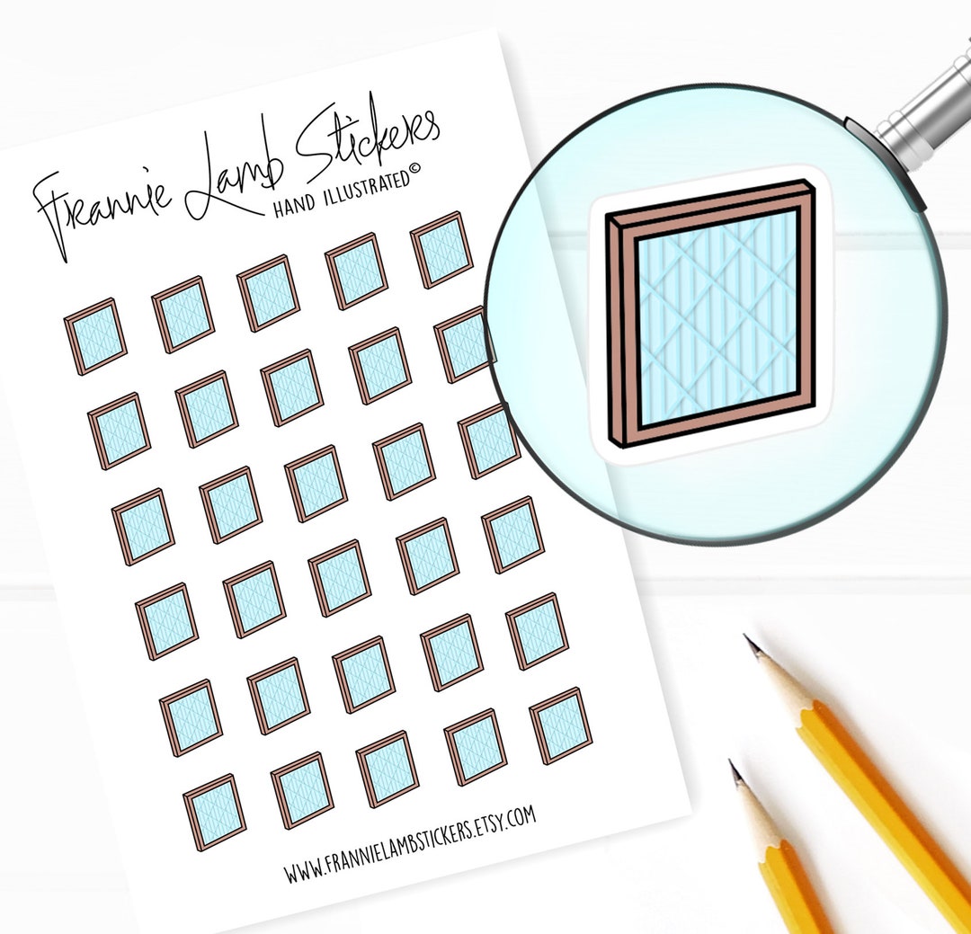Air Filter Stickers (1/2" Each), Planner Stickers, HVAC Stickers, Chore ...