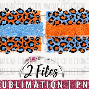 Leopard Sublimation Orange & Baby Blue Football Team - Etsy