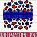 Leopard Brush Stroke, Red & Blue, Sublimation PNG Files, Heat Transfer ...