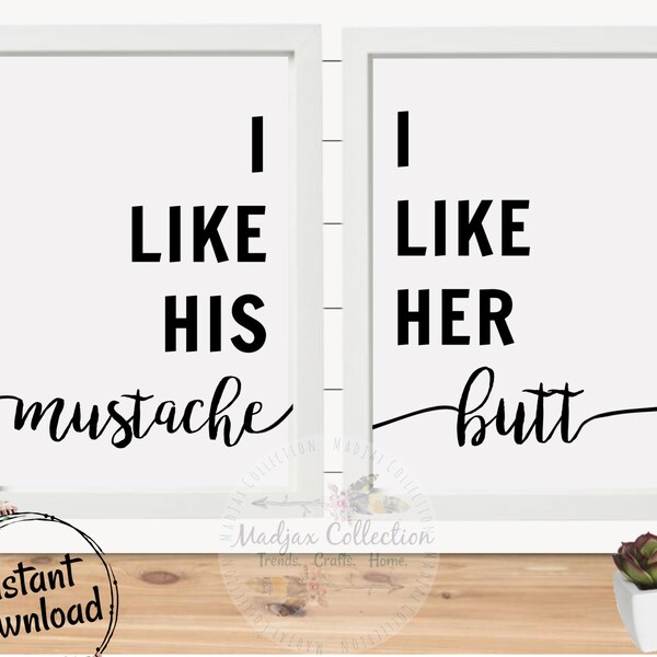 Mustache Bathroom - Etsy