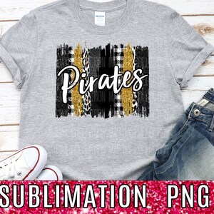 Pirates Brush Stroke, Sublimation PNG, Leopard, Football Mom, Team ...