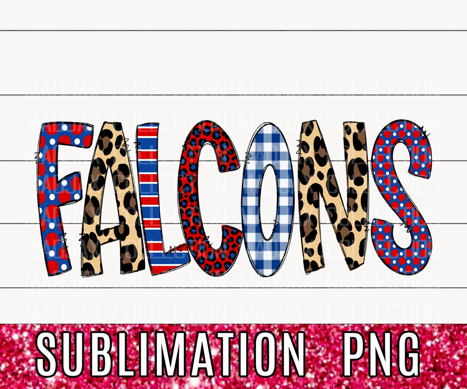 Falcons Sublimation PNG Bubble Letters Polka Dot Stripes - Etsy