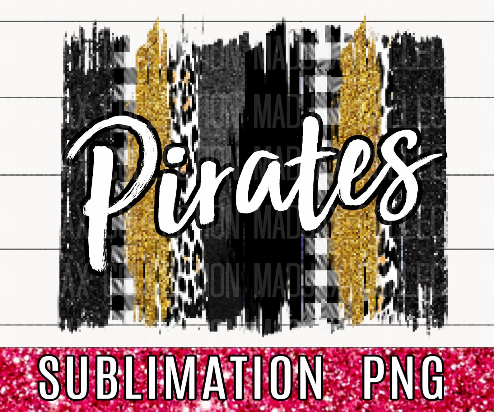 Pirates Brush Stroke, Sublimation PNG, Leopard, Football Mom, Team ...