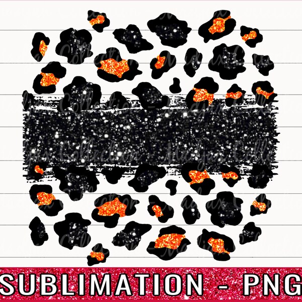 Orange and Black Leopard Print - Etsy