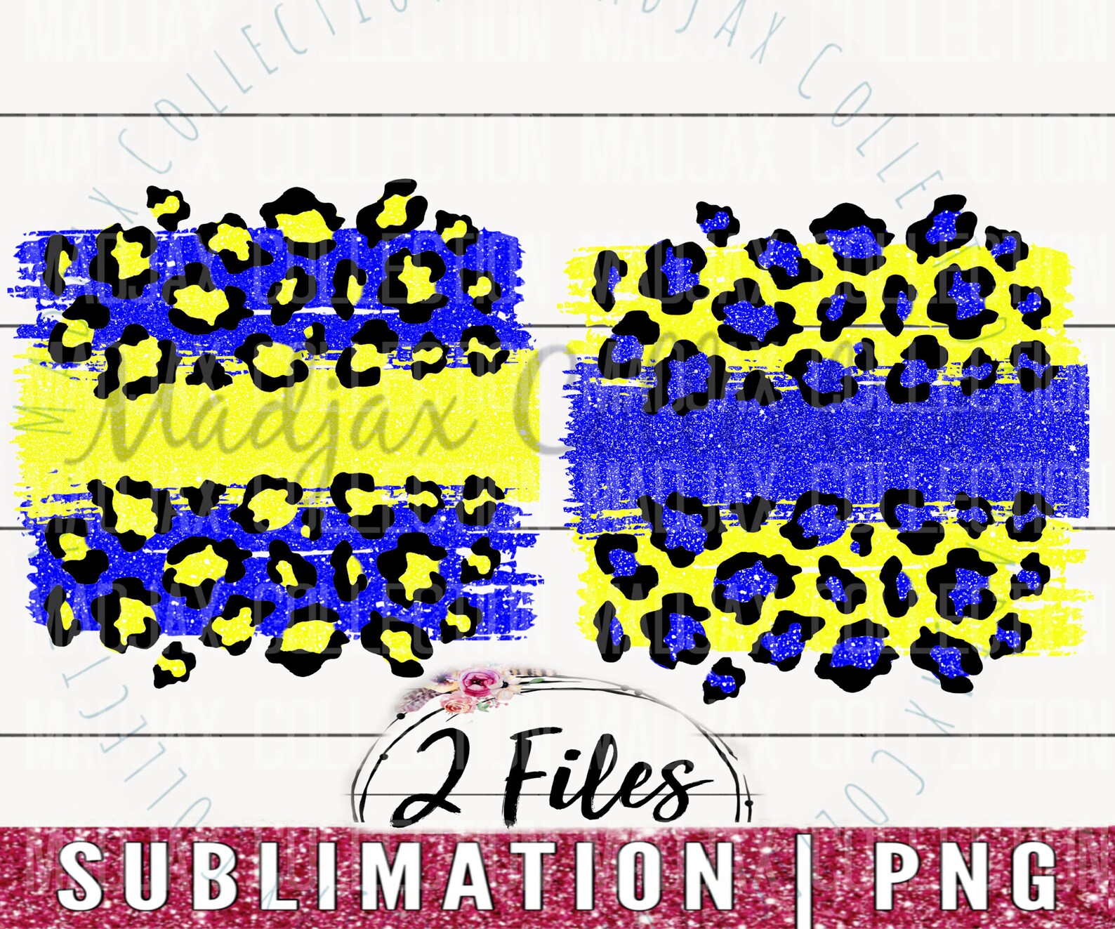 Leopard Sublimation Sunny Yellow & Blue Football Team - Etsy