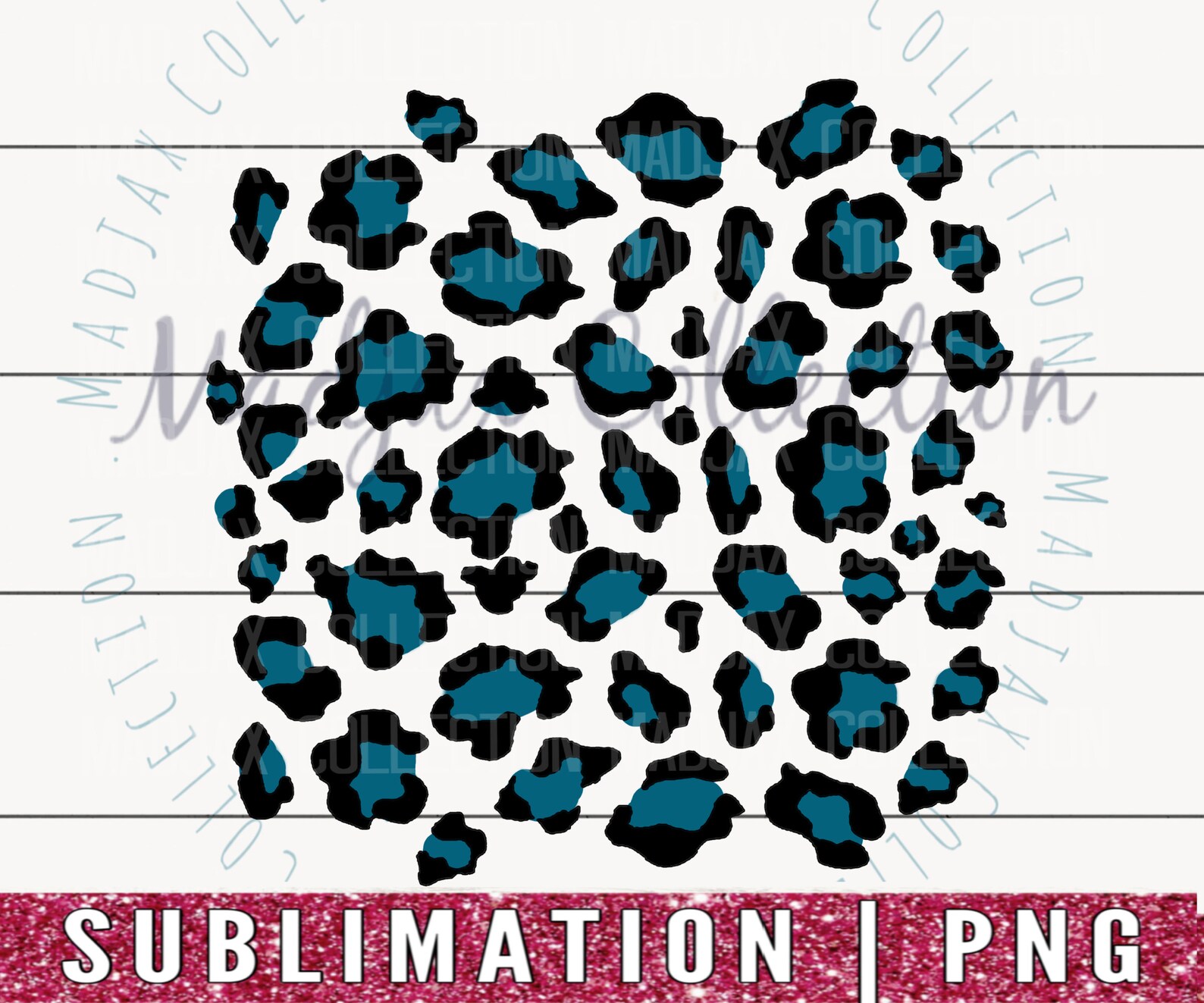 Jade Leopard Print, 4 PNG Files, Sublimation Design, Brush Stroke ...