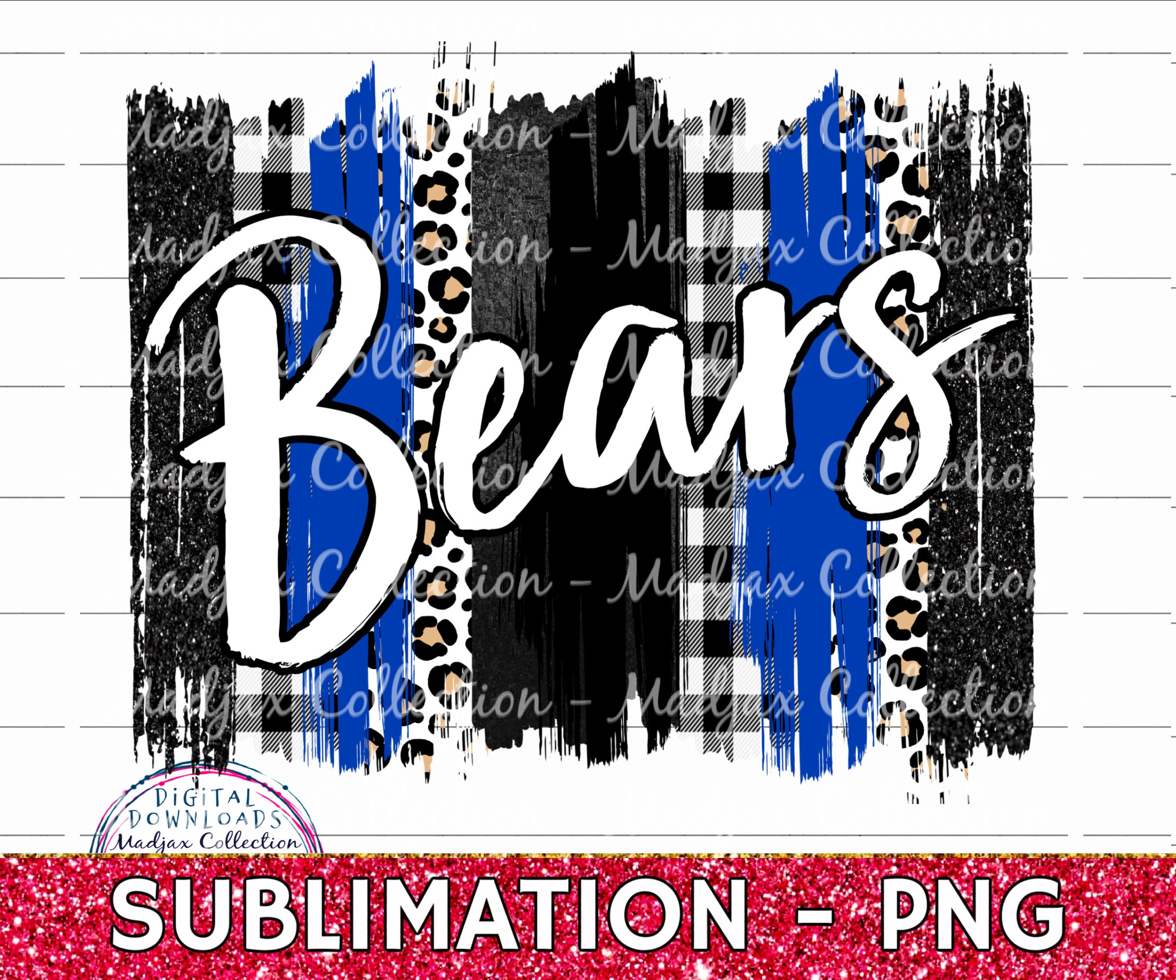 Bears Brush Stroke Instant Download Sublimation Print PNG - Etsy