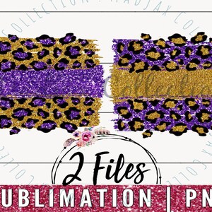 Leopard Sublimation, Purple & Gold, Bridal Squad Background, Brush ...