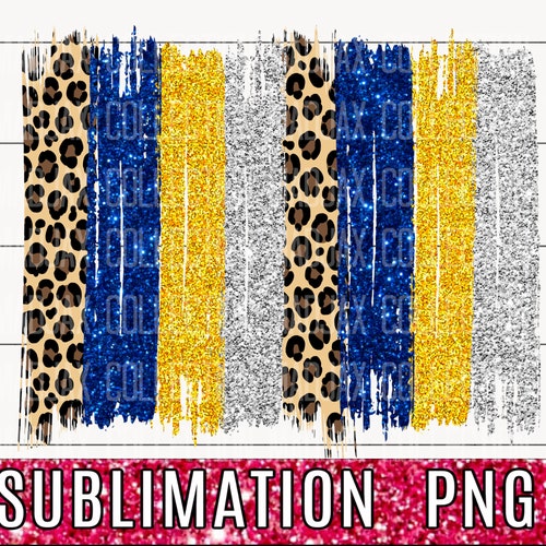 School Colors Leopard Brush Strokes PNG Sublimation Print - Etsy
