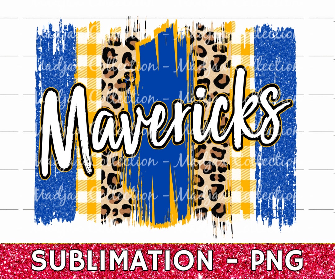 Team Mavericks, Sublimation PNG, Digital Download, Leopard, Glitter ...