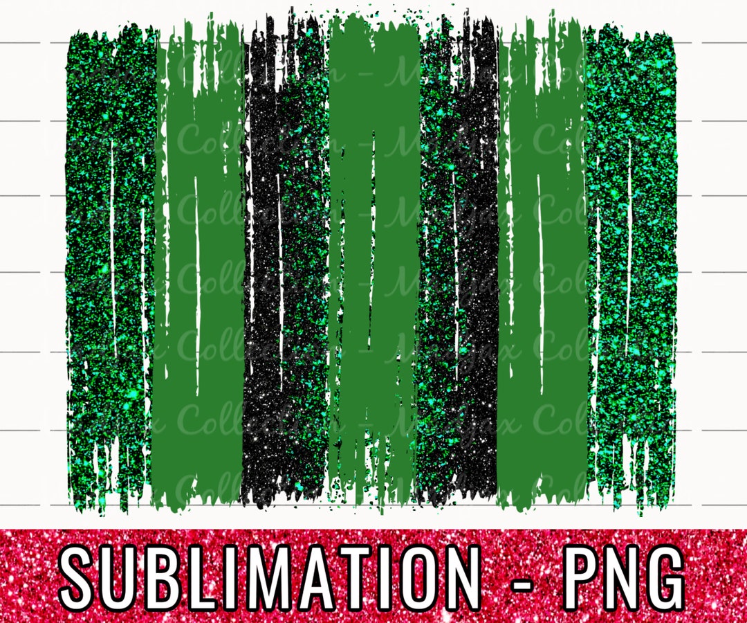 Green Glitter Brush Stroke PNG: Sublimation Design (digital Download ...
