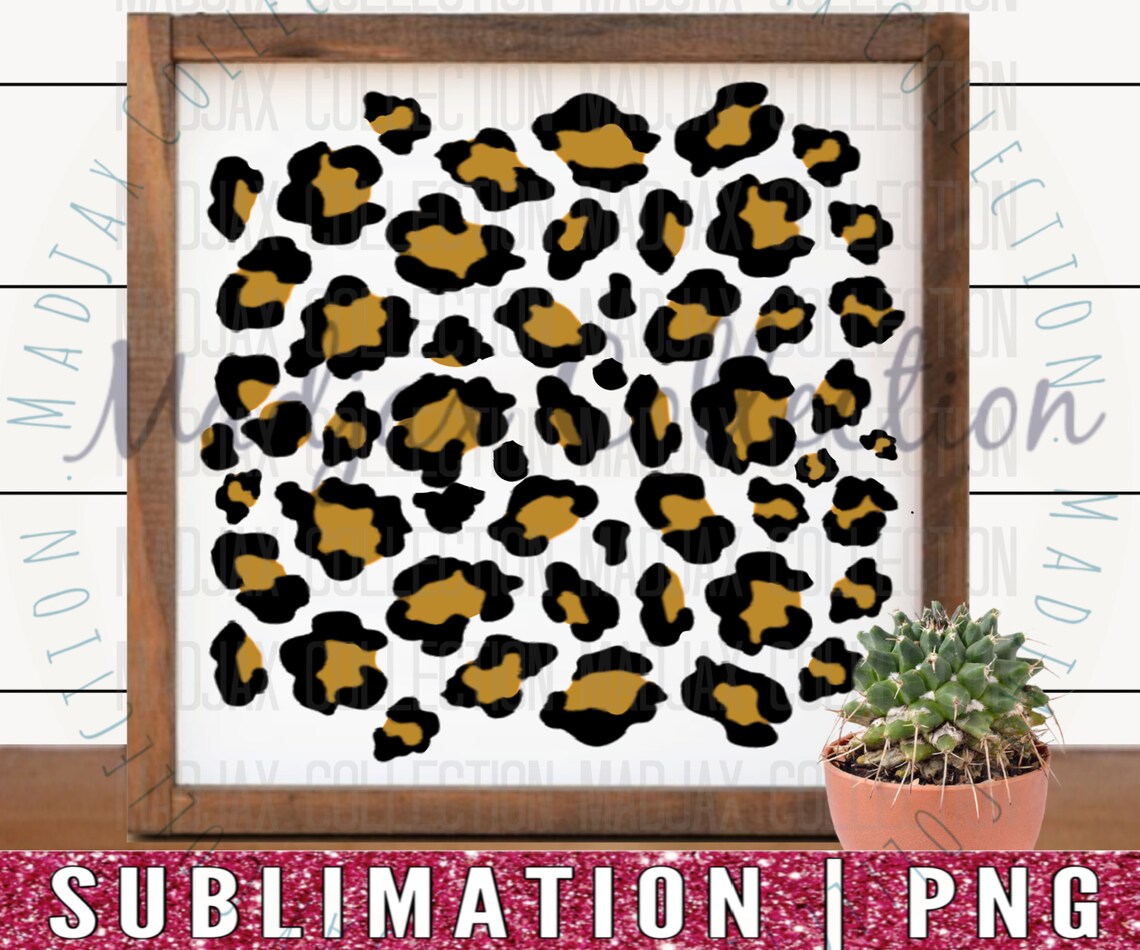 Tan Leopard Print PNG File Sublimation Design Background - Etsy