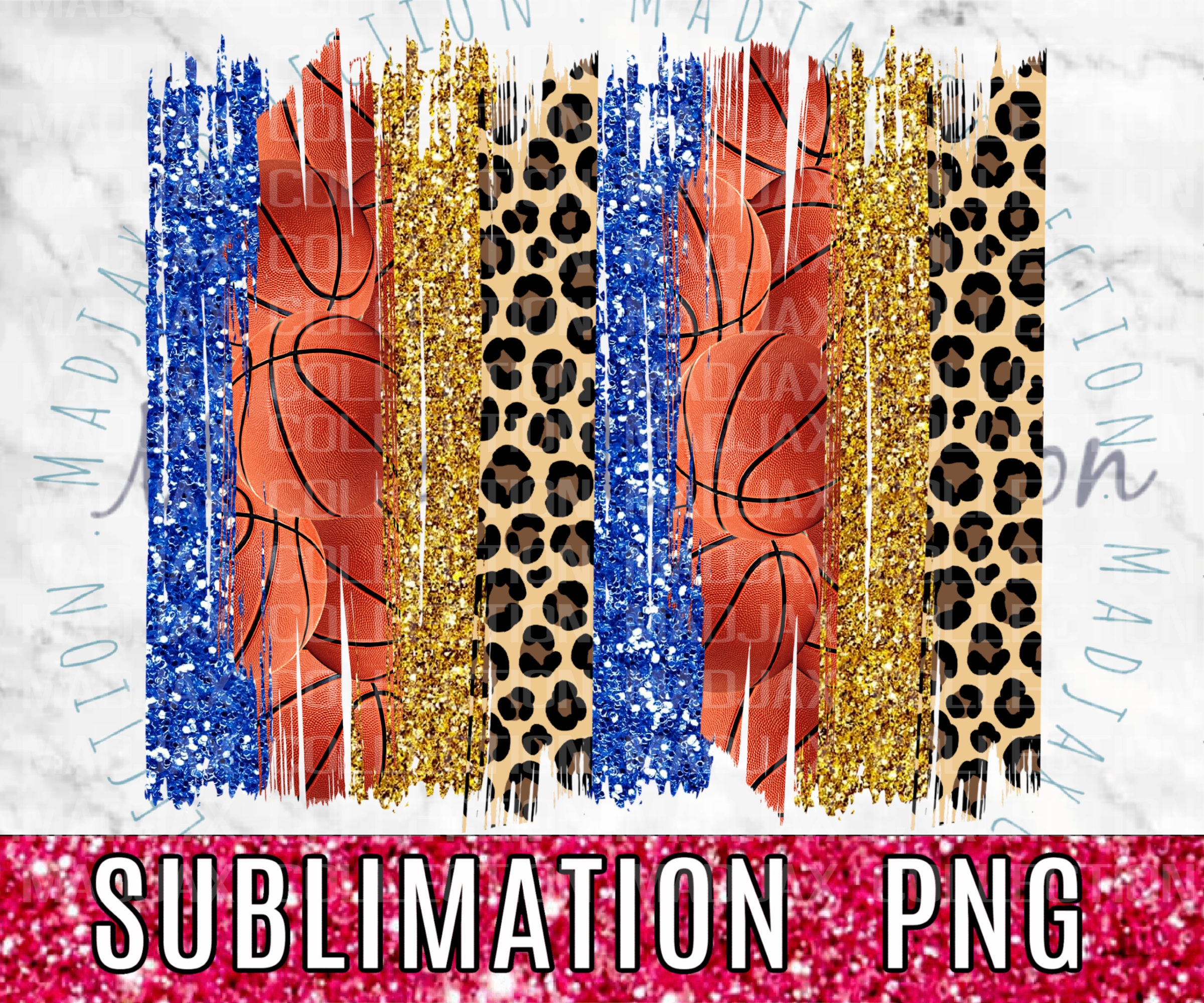 Blue & Gold Basketball Brush Stroke PNG File Sublimation - Etsy
