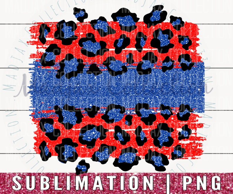 Leopard Sublimation Red & Blue Football Team Background - Etsy