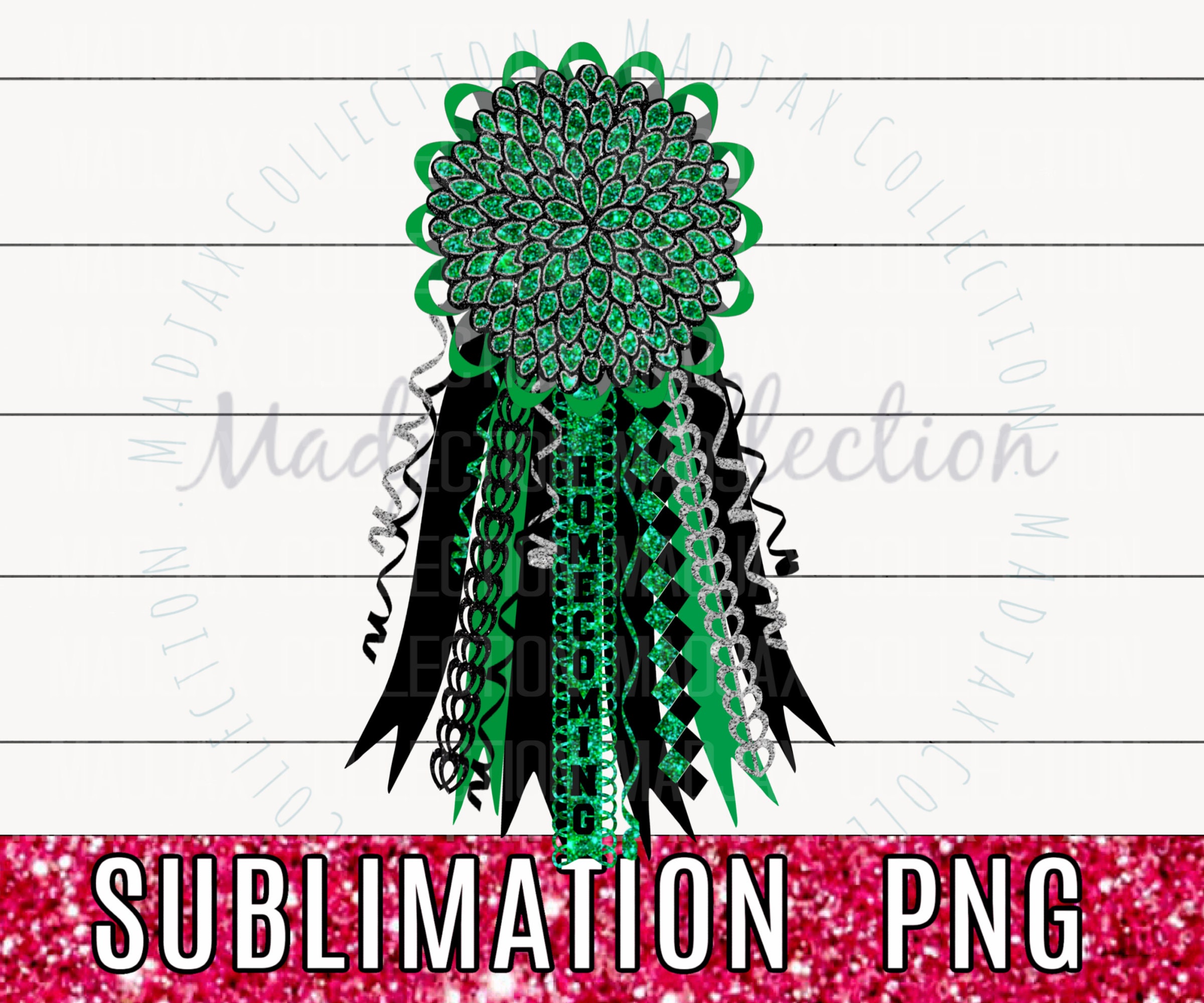 Silver Homecoming Mum Set, 5 Files, Bundle, Spirit PNG, Sublimation ...