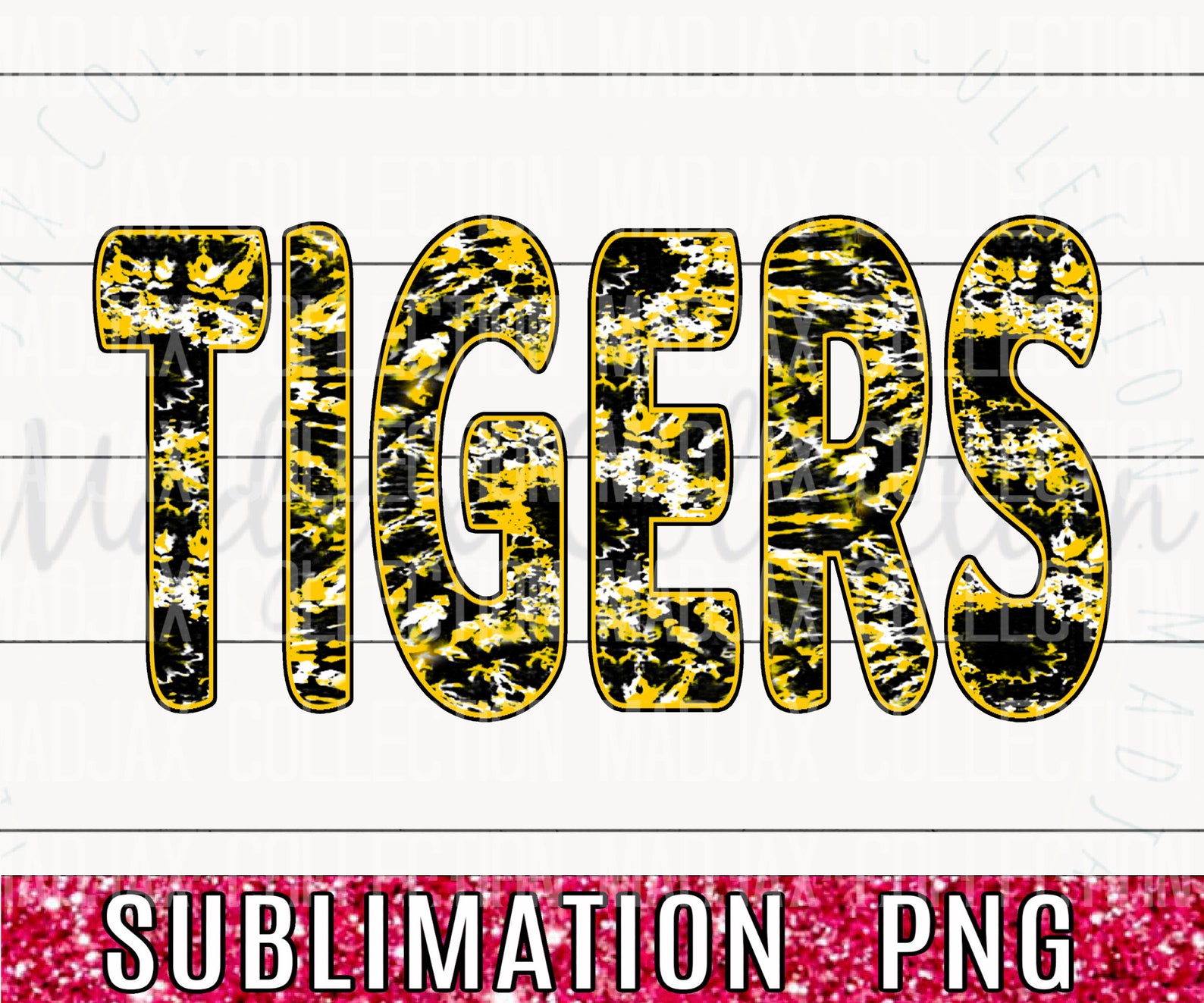 Team Tigers Sublimation PNG File Bubble Letters Cute - Etsy