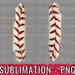 Baseball Stitches Brush Stroke PNG, Baseball Sublimation, Dirty Vintage ...