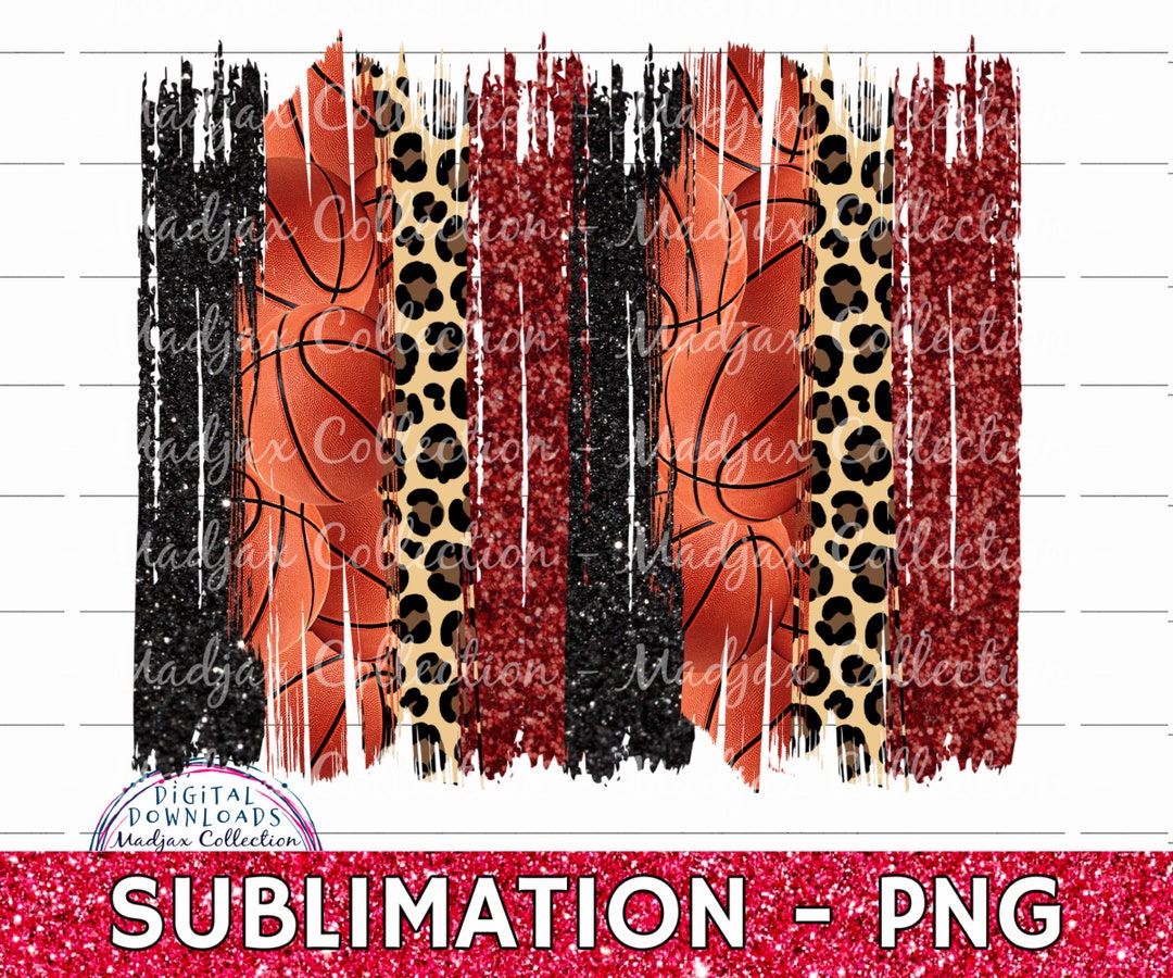 Basketball Brush Stroke, Maroon & Black, Sublimation PNG, Team Colors ...