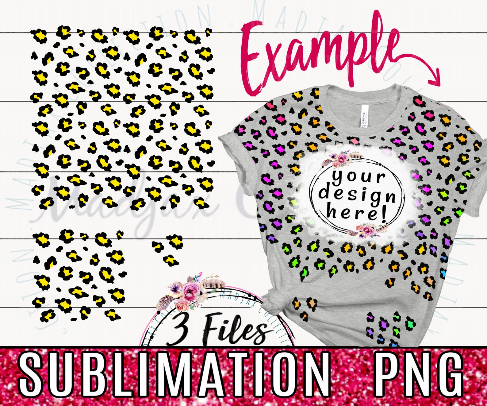 Leopard Print Bundle Sublimation Design PNG Files Bight | Etsy