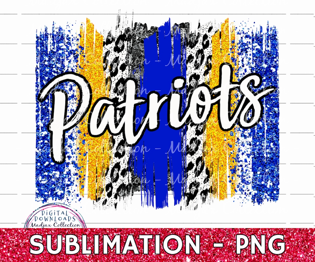 Patriots Brush Stroke Design, Sublimation Print, PNG File, Team Colors ...