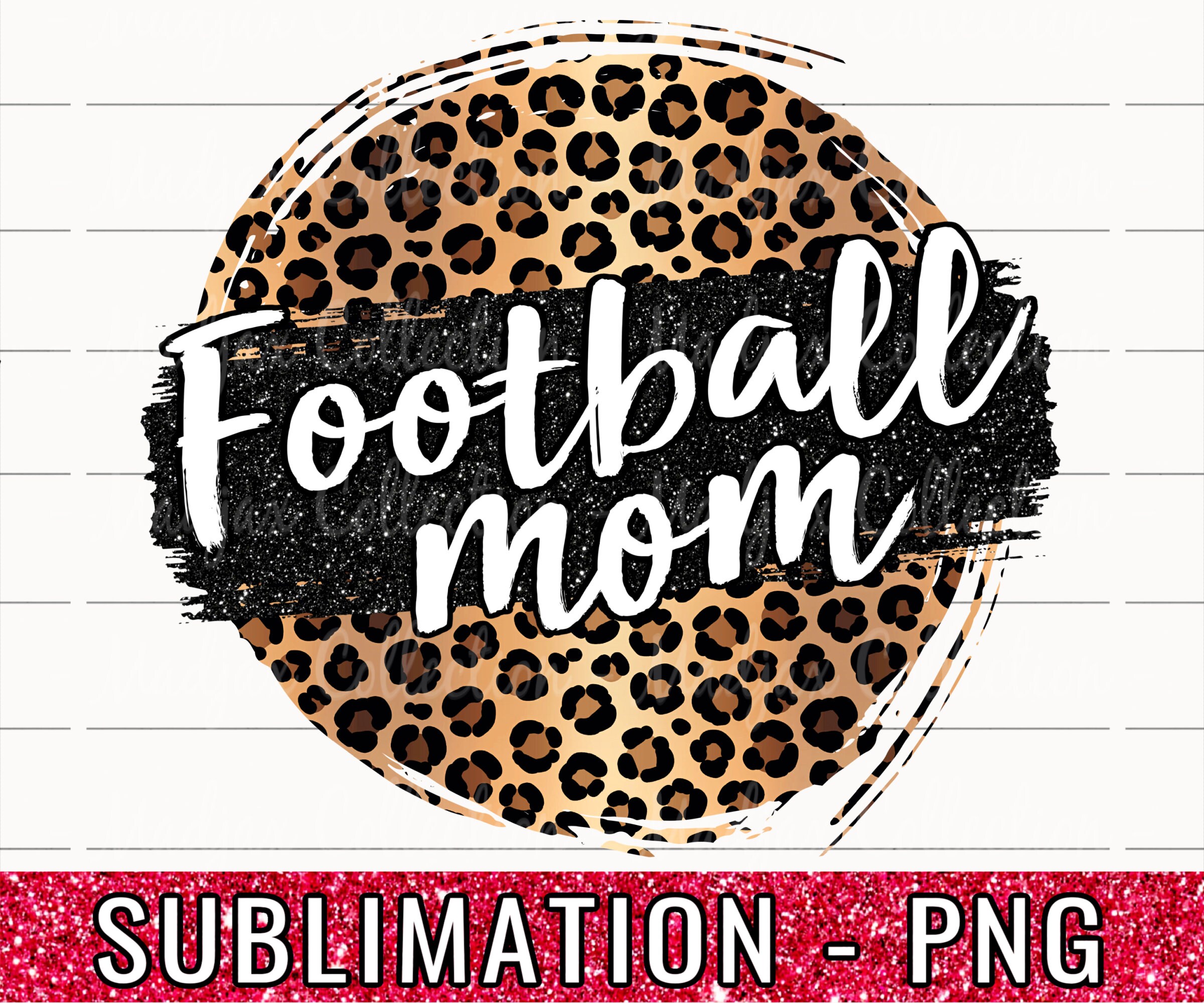 Football Mom PNG Leopard Circle Sublimation Design Football - Etsy