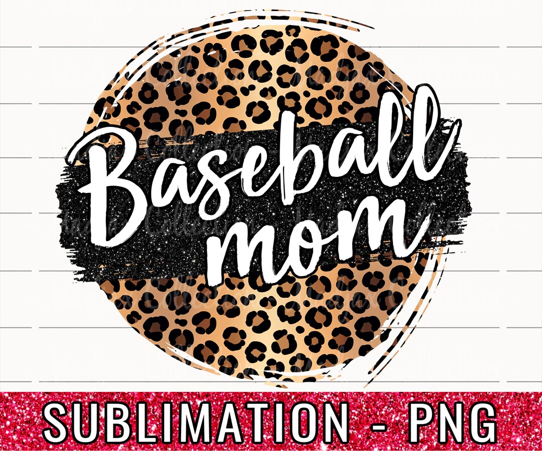 Baseball Mom PNG, Leopard Circle, Baseball Sublimation Design, Baseball ...