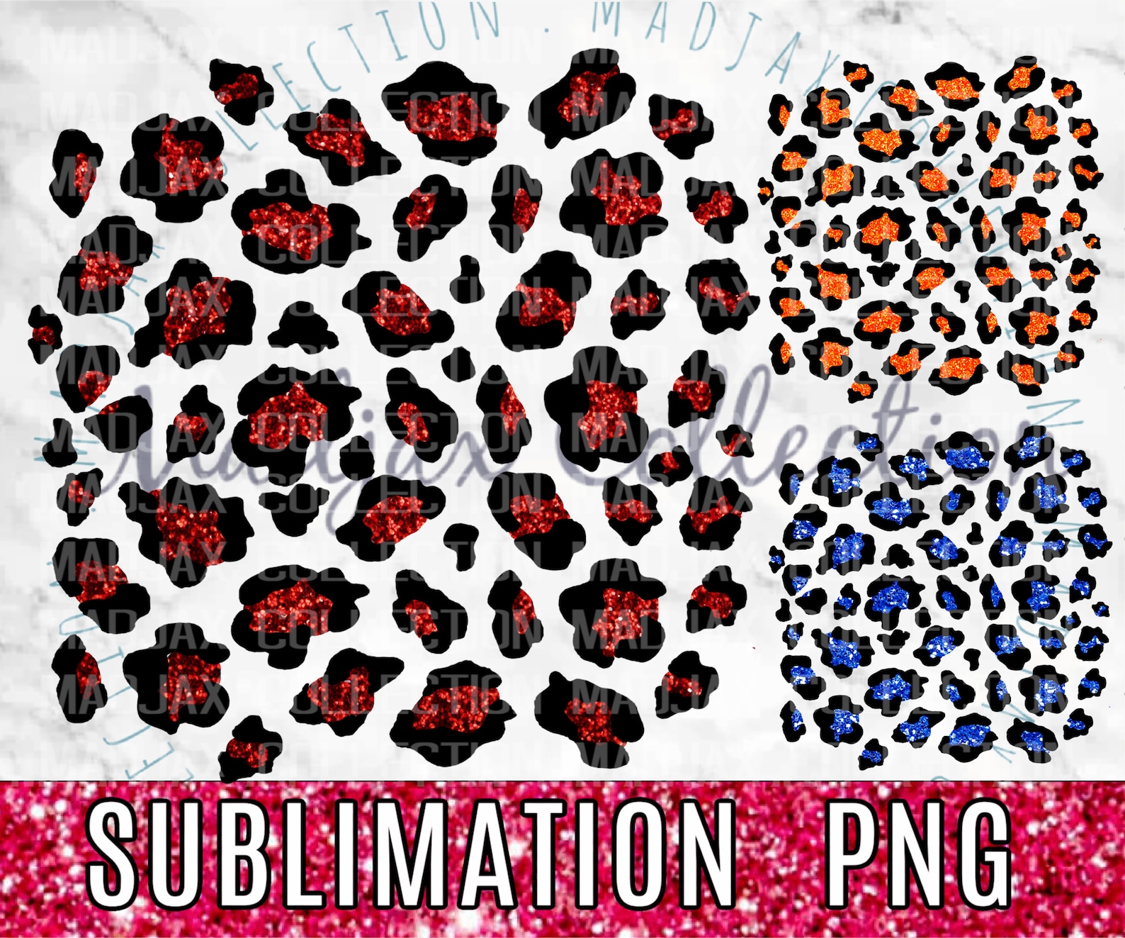 10 Leopard Print Designs, Background Bundle, Sublimation Print, PNG ...