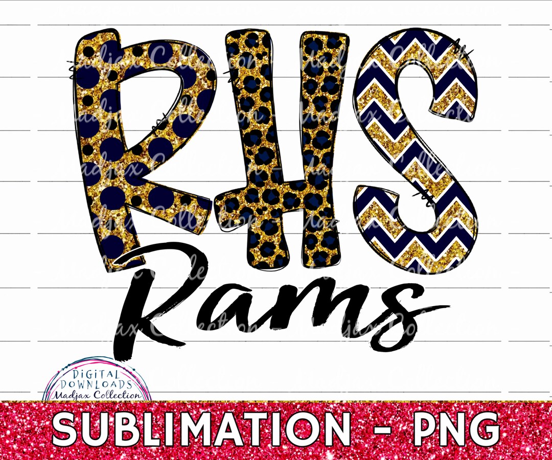 RHS Rams, Sublimation Print, PNG File, Teacher Squad, Polka Dots, Cute ...
