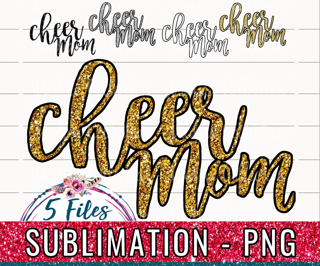 Glitter Cheer Mom PNG: 5 Sublimation Designs (digital Download) - Etsy