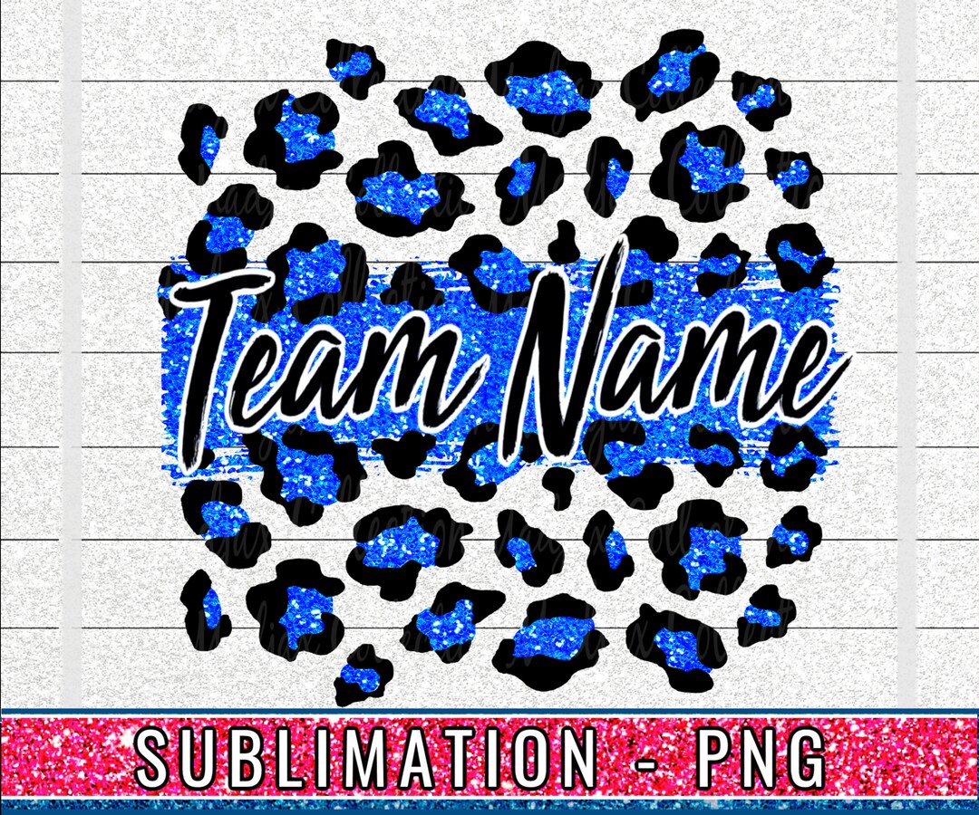 Light Blue Leopard PNG File, Sublimation Print, Leopard Square DTF, Add ...