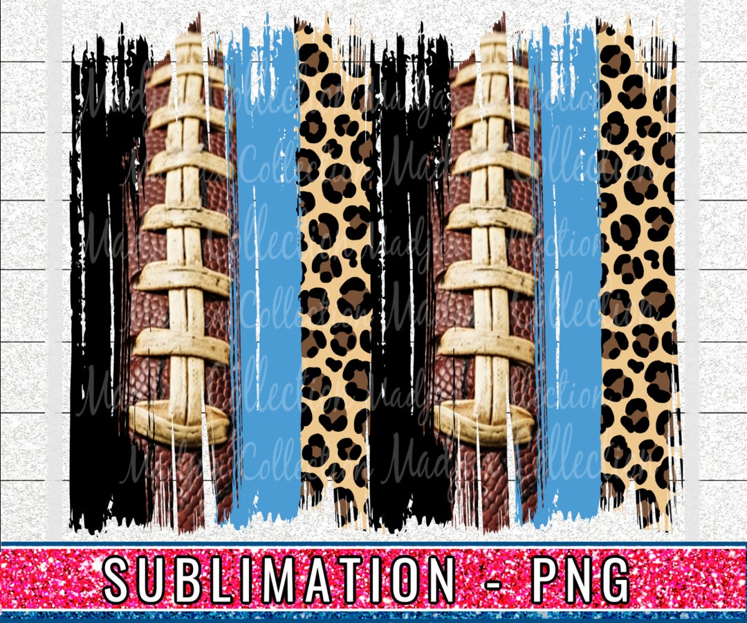 Football Brush Stroke Background, Carolina Blue, Sublimation Design ...