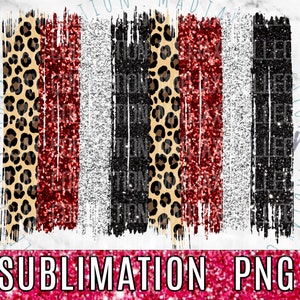 Maroon and Black Brush Stroke, Sublimation PNG, Leopard, Silver Glitter ...