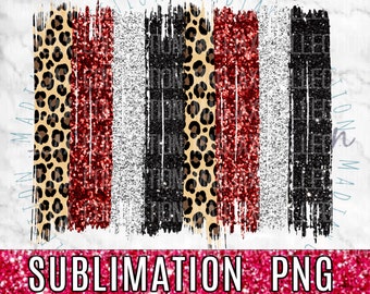 Leopard Sublimation Blue Background Brush Stroke PNG - Etsy
