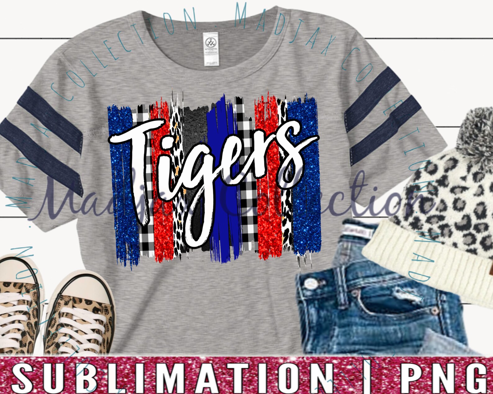 Tigers Sublimation PNG Brush Stroke Leopard Transfer - Etsy