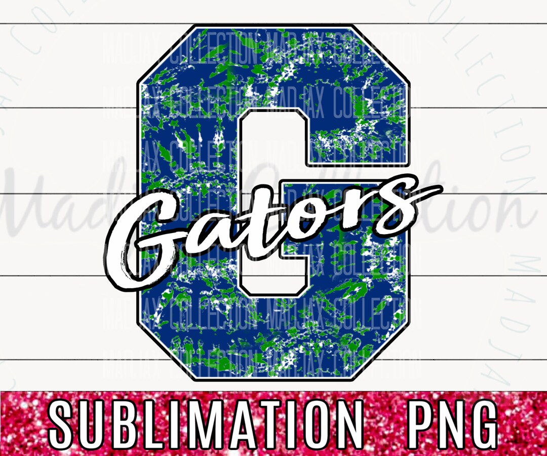Gators Spirit Shirt PNG, Sublimation Design, Green Blue Tie Dye ...