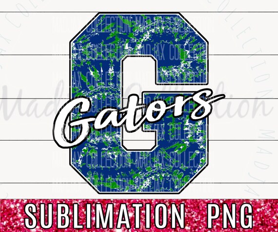 Gators Spirit Shirt PNG Sublimation Design Green Blue Tie | Etsy