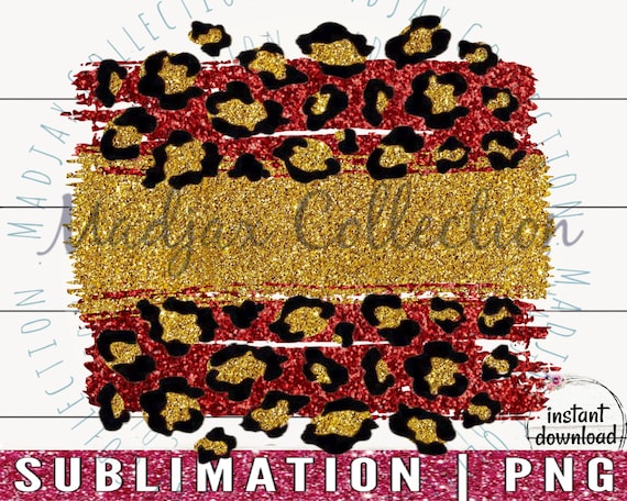 Leopard Sublimation Maroon and Gold Football Team | Etsy