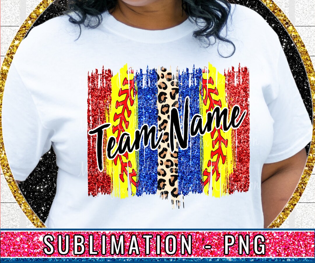 Red & Royal Blue Softball Brush Stroke PNG, Glitter Leopard Brush ...