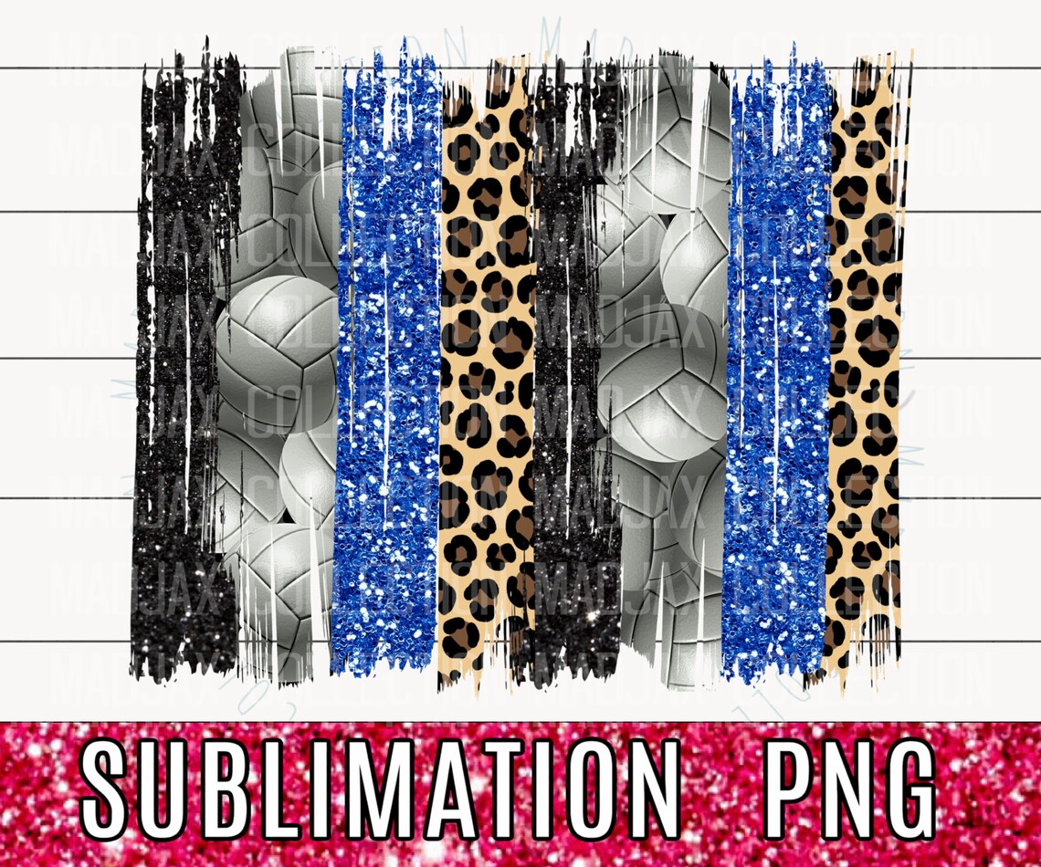 Volleyball Brush Stroke PNG Sublimation Team Colors Blue & - Etsy