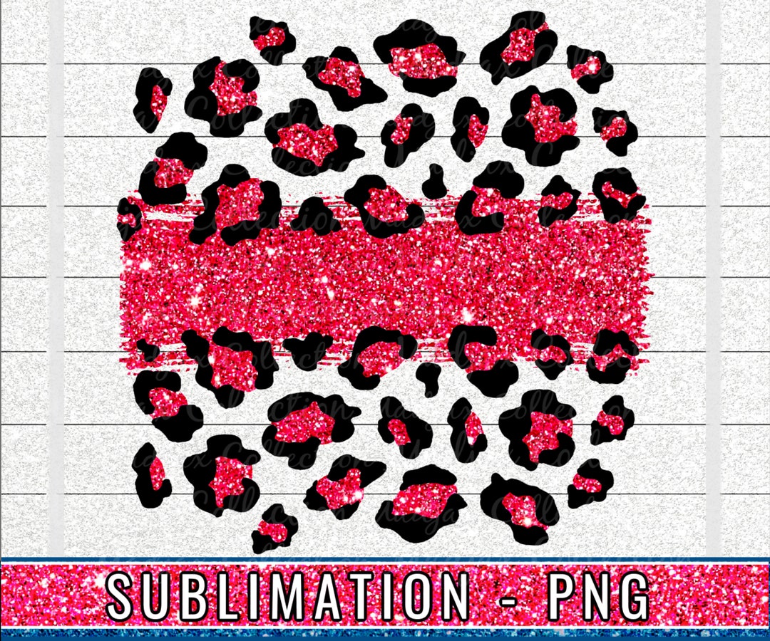 Pink Leopard Print, Sublimation Print, PNG File, Background, Brush ...