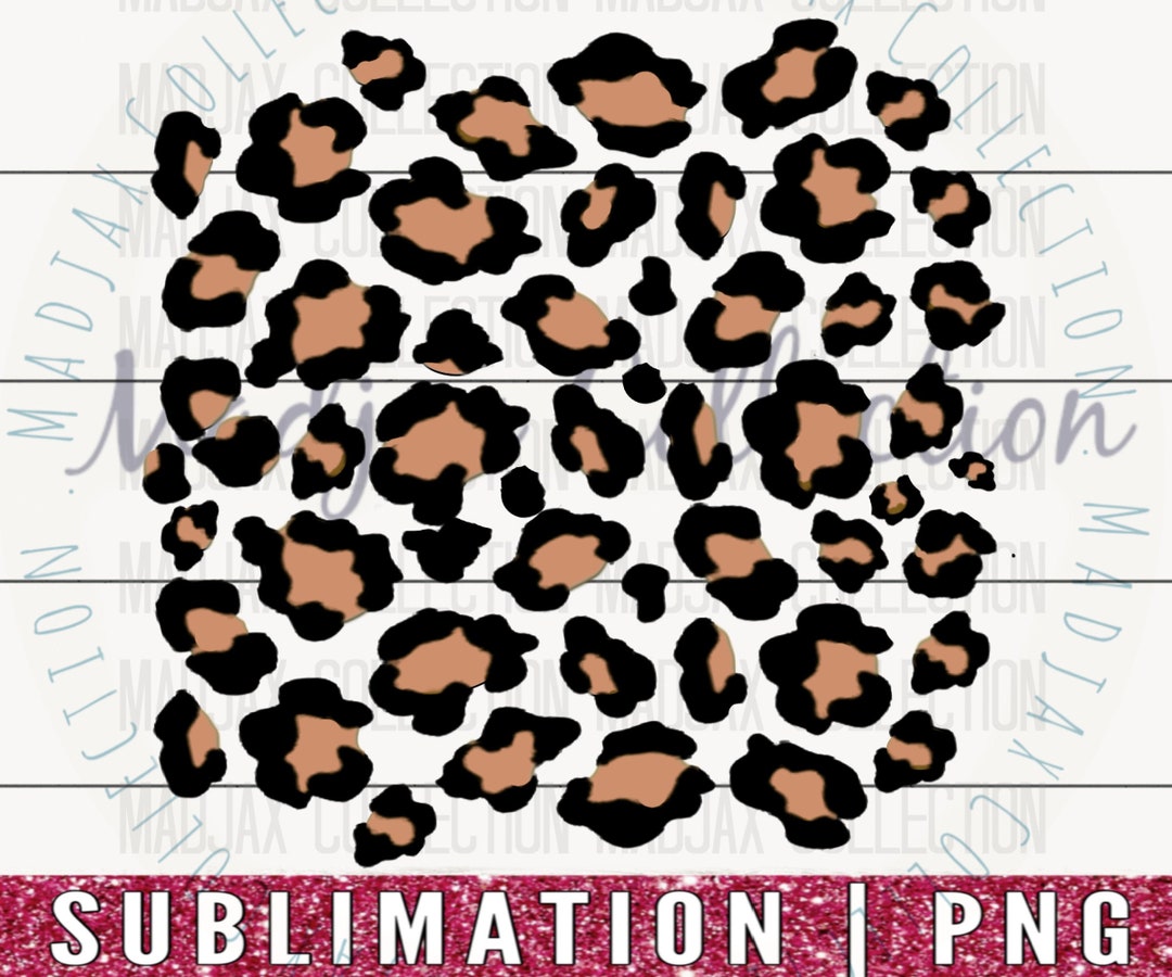 Leopard Print PNG File, Sublimation Design, Light Tan, Background ...