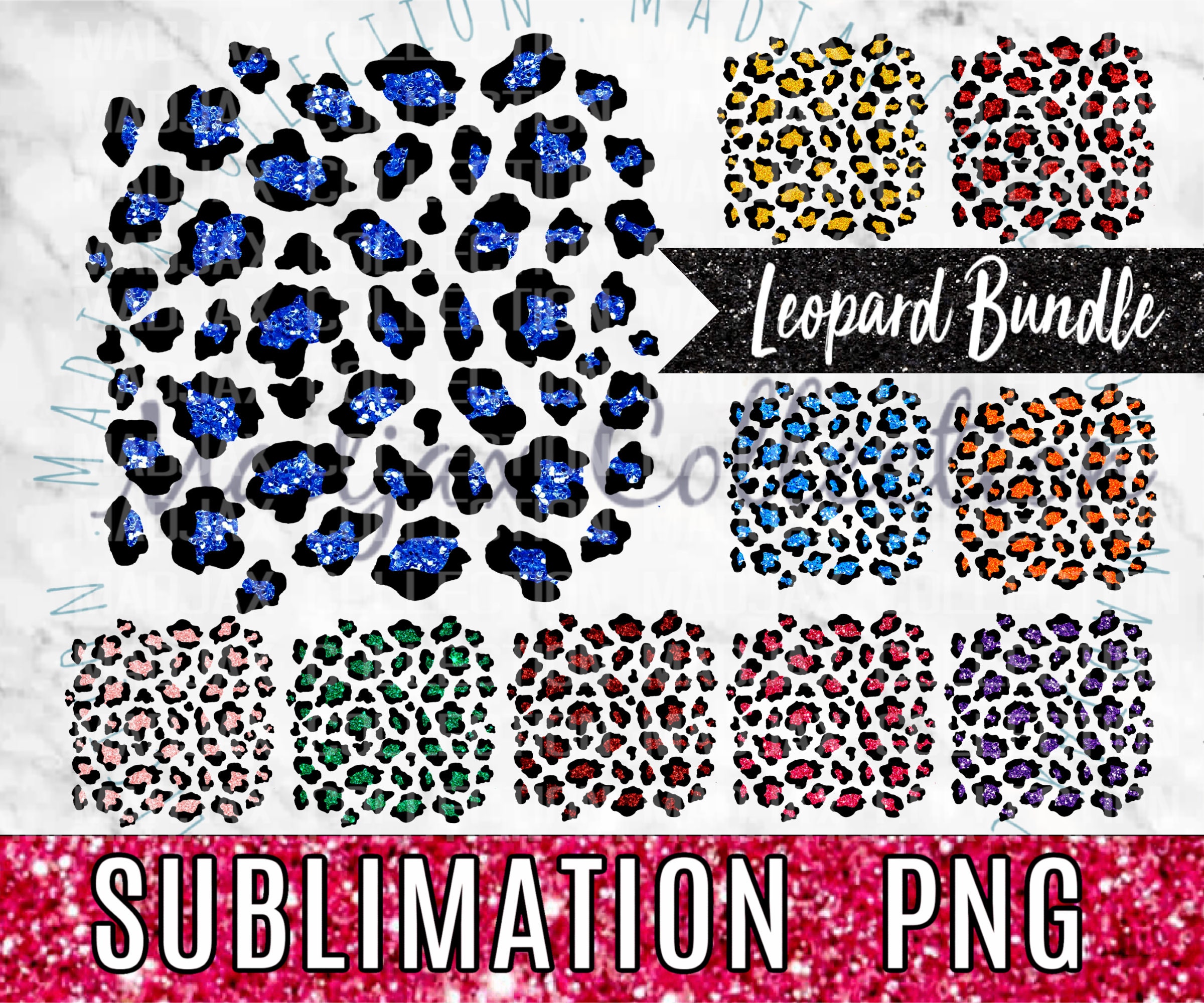 10 Leopard Print Designs Background Bundle Sublimation - Etsy