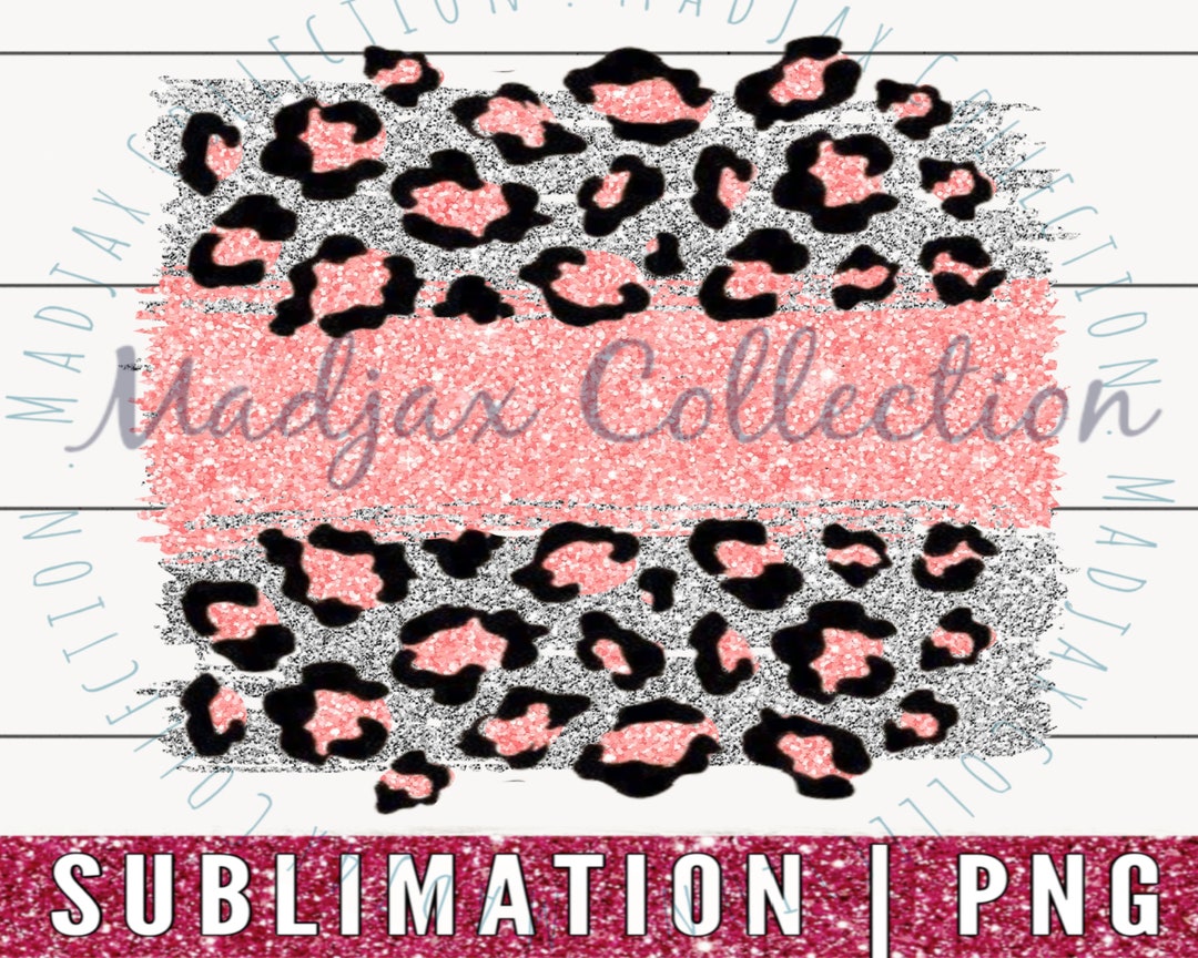 Leopard Sublimation, Silver & Pink, Bridal Squad Background, Brush ...
